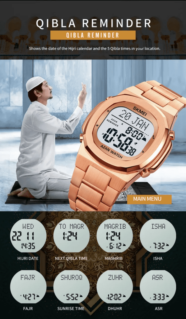Skmei - 2036 - Azan Reminder Watch Waterproof - Dials Watches