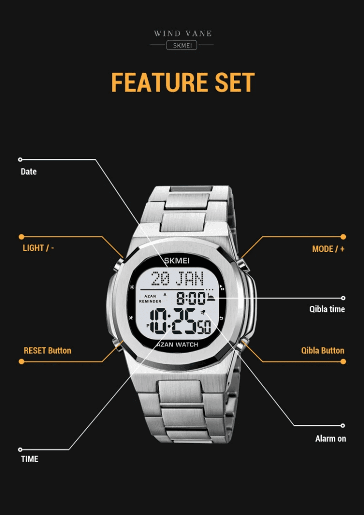Skmei - 2036 - Azan Reminder Watch Waterproof - Dials Watches